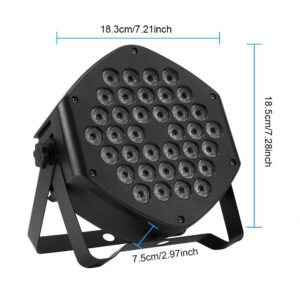 LUNSY RGB Stage Lighting 2Pack, 36LED Dj Par Lights, Uplighting for Events, Sound Activated, Remote and DMX Control, for Wedding, Party, Concert, Festival