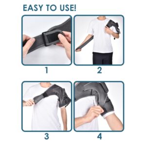 Cordless Heated Shoulder Wrap, Heated Shoulder Brace with Vibration, Shoulder Massager Heating Pad, Shoulder Support Brace Heated Pad for Shoulder Relax