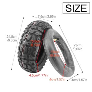 Off Road Scooter Tires, 10x3 inch Pneumatic Tire for Zero 10x for Apollo Pro Electric Scooter Tyre with Inner Tube