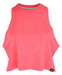 adidas women's crop crop top pripnk size l pink