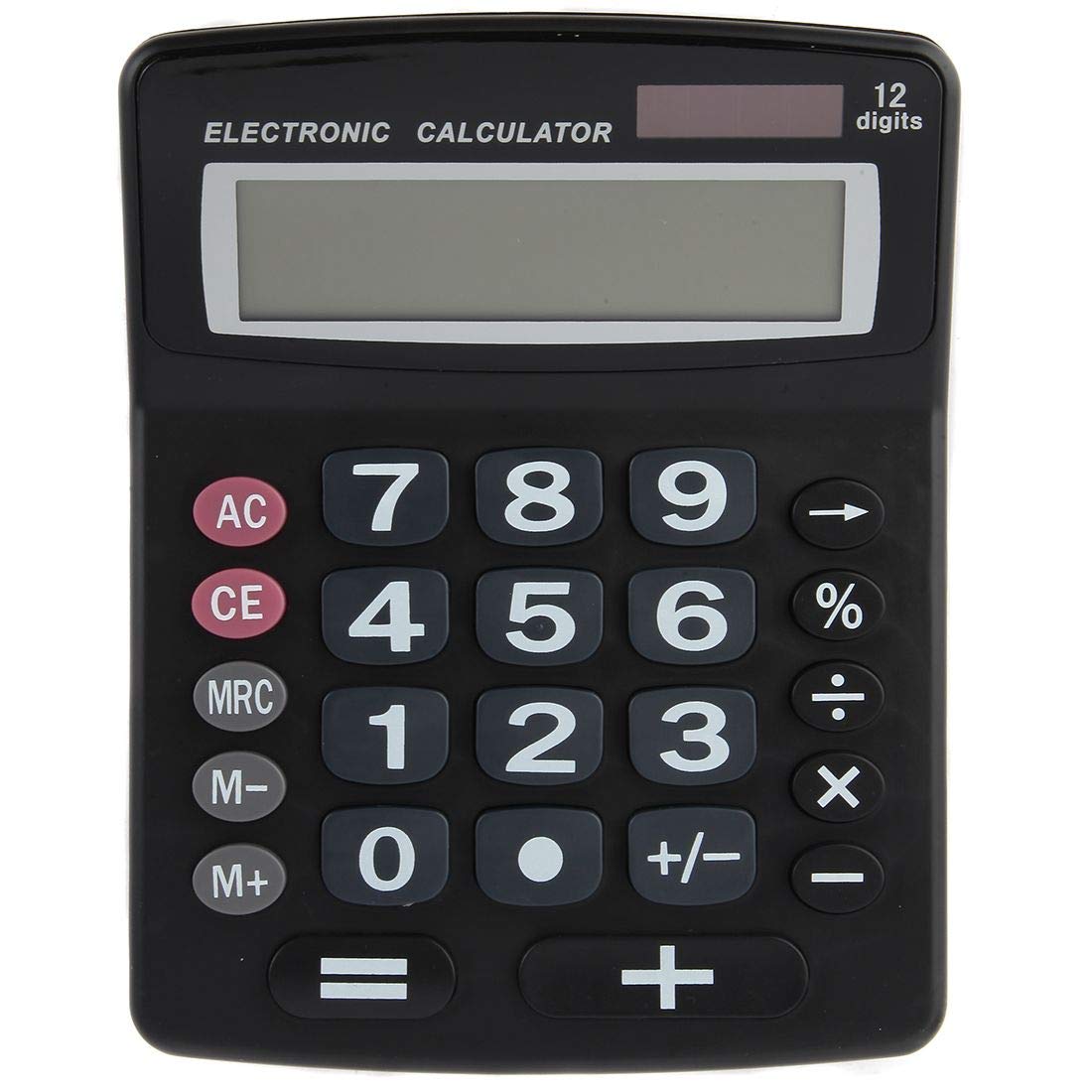 Lily' Home Jumbo 12 Digit with Solar Power, Large LCD Display - Desktop Calculator, Dual Power, Large Button Design, Battery Operation, Easy-to-Read Tilted, for Home, Office, School, Class & Business