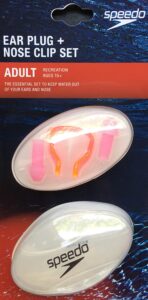 speedo adult ear plug and nose clip set - pop pink