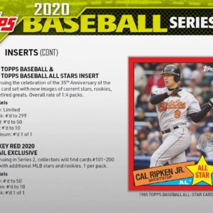 2020 Topps Baseball Series #2 Unopened Blaster Box of Packs with 99 Cards Including One EXCLUSIVE Medallion COIN Card