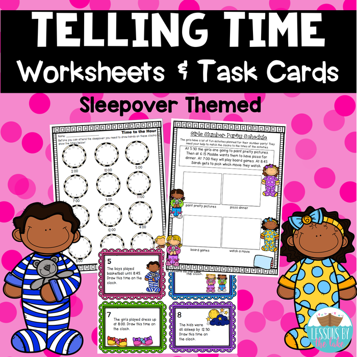 Telling Time on Analog Clocks MEGA Pack- Worksheets & Center Activities