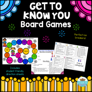 get to know you board games! back to school