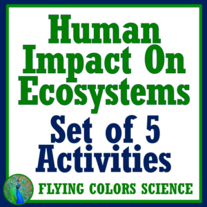 human impact on the environment set of 5 activity ngss ms-ls2-4 ls2-5 ess3-4