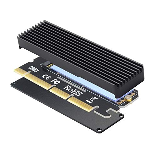 USECL M.2 NVME Adapter with Heat Sink, NVME M.2 SSD to PCI-e x4/x8/x16 Converter Card, Support 2230 2242 2260 2280, Compatible for Windows XP 7 8 10