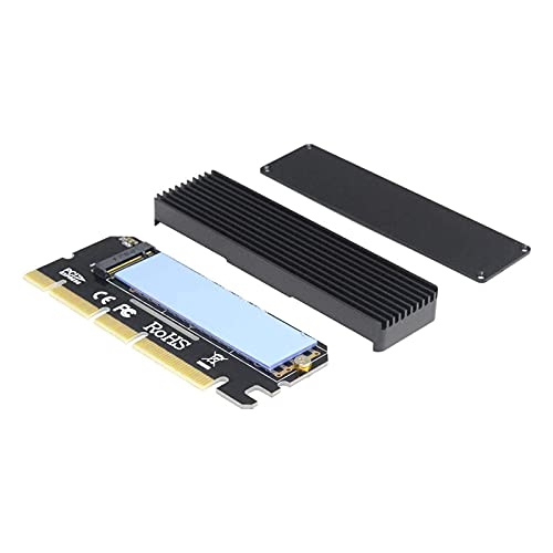 USECL M.2 NVME Adapter with Heat Sink, NVME M.2 SSD to PCI-e x4/x8/x16 Converter Card, Support 2230 2242 2260 2280, Compatible for Windows XP 7 8 10