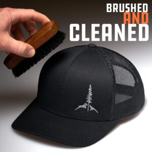 LARIX Trucker Hat - Tamarack Mountain, Heather/Black, NoSweat Hat Liner Included