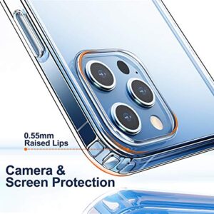 Mkeke Compatible with iPhone 12 Case/Compatible with iPhone 12 Pro Case, Clear Shockproof Protective Phone Cases Slim Thin Cover for iPhone 12/12 Pro 6.1 inch Released in 2020