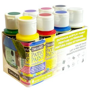 decoart patio paint acrylic value set 8pc