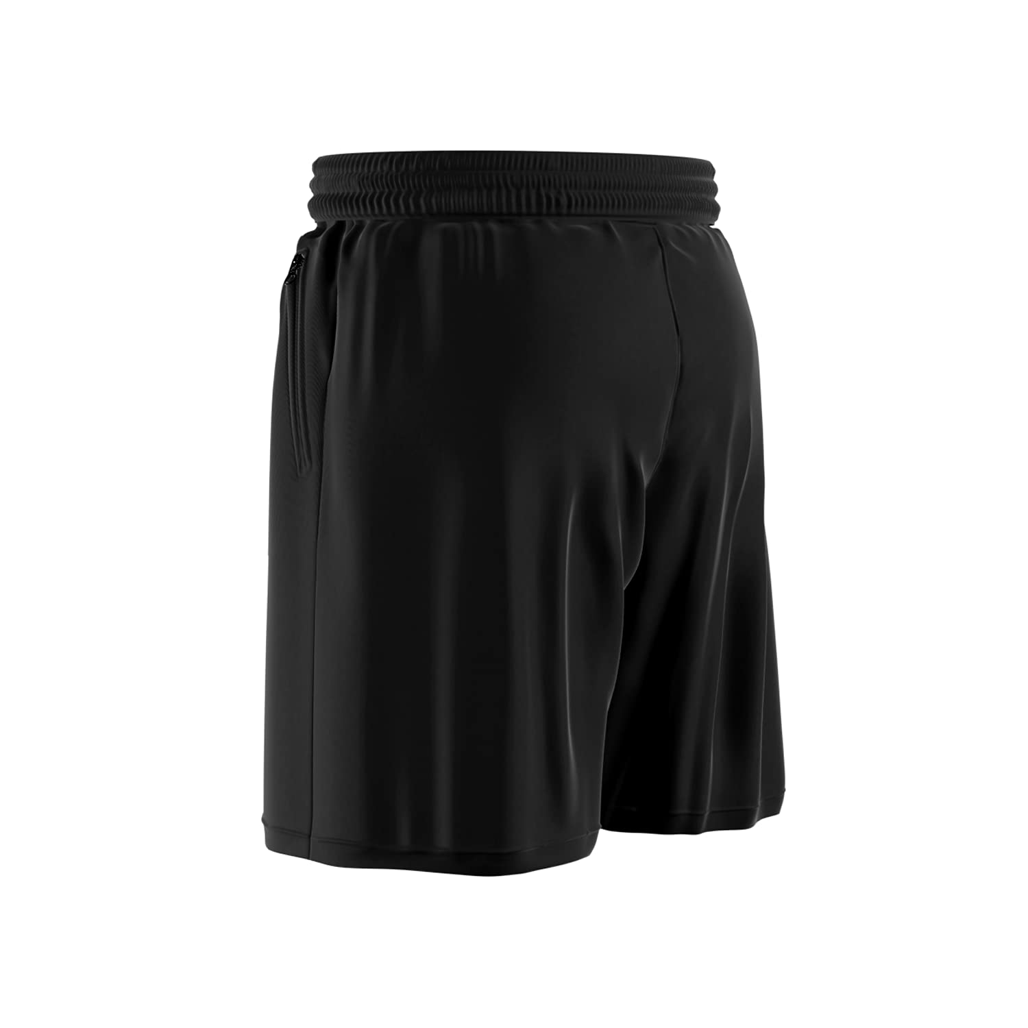 Comfort 360° Men’s Athletic Gym Shorts with Zipper Pockets, 9” Sports Running Workout Shorts for Men (Medium, Black)