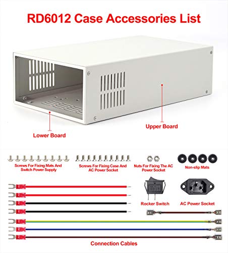 Digital Power Supply case S12A Suitable for RD6012W and AC-DC Switch Power Supply, Accessory-Metal Case