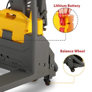 Xilin Electric Powered Pallet Jack 3300lbs Capacity Lithium Battery Walkie Pallet Truck 48"x27" Fork Size