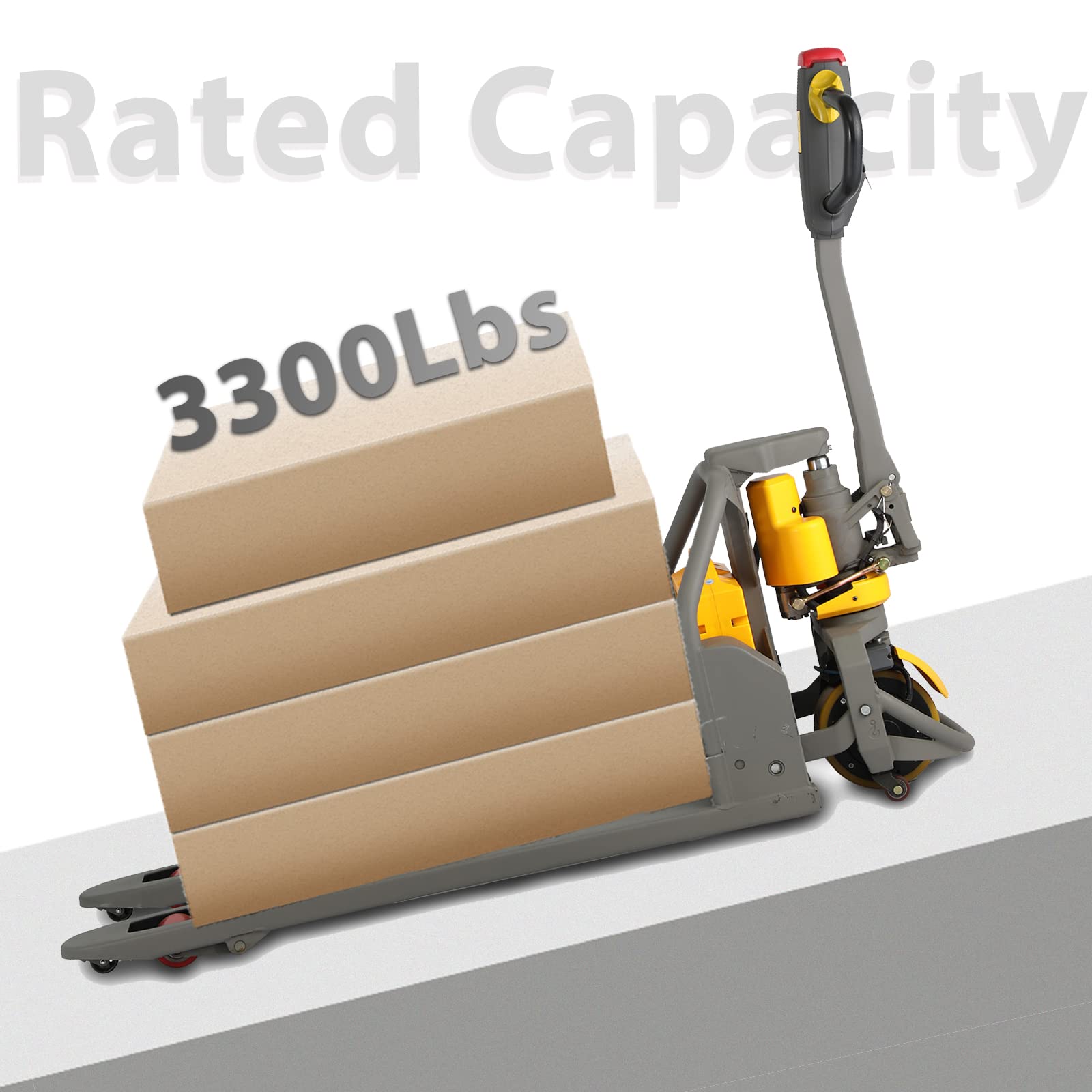 Xilin Electric Powered Pallet Jack 3300lbs Capacity Lithium Battery Walkie Pallet Truck 48"x27" Fork Size