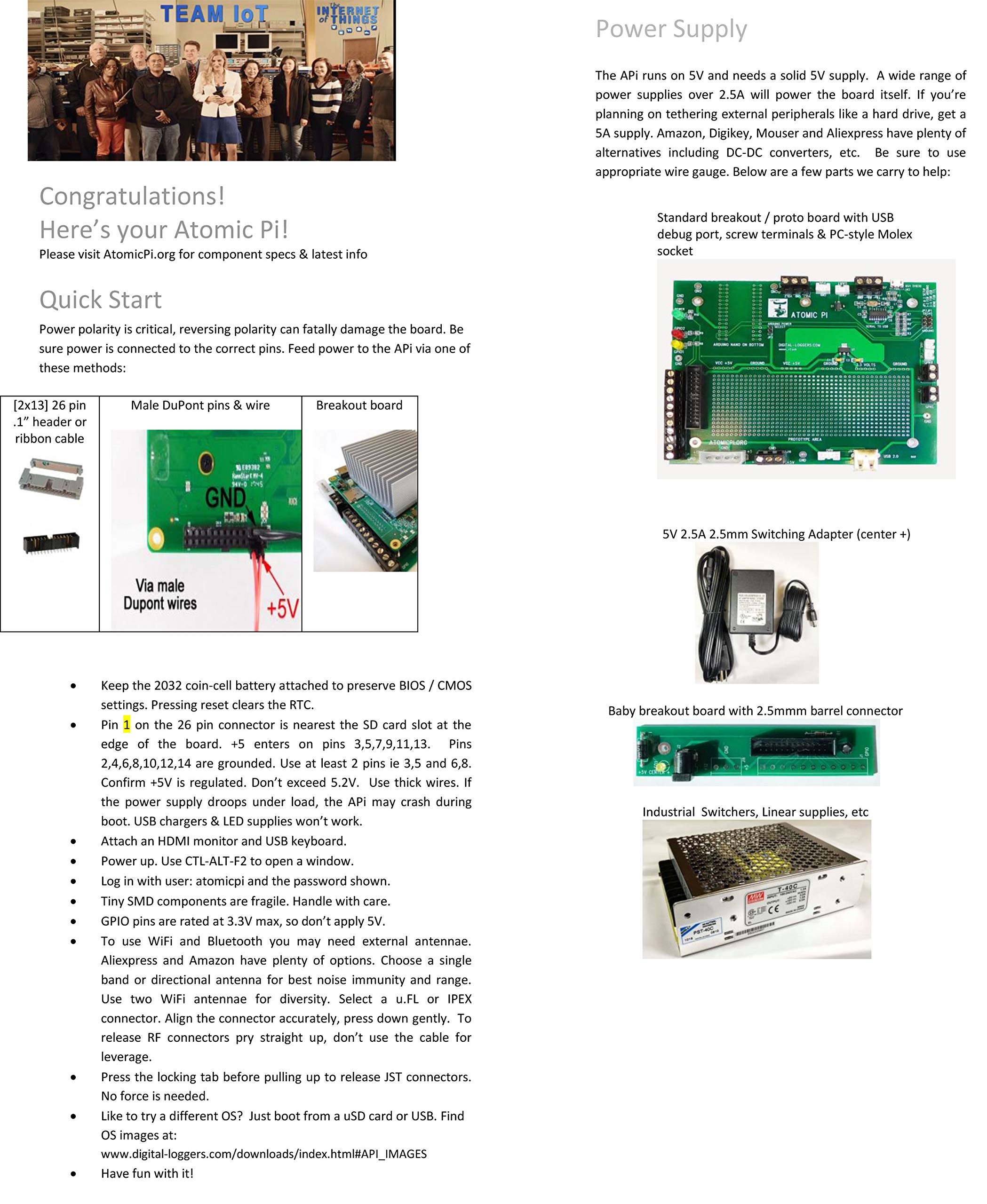 DLI Atomic Pi Developers Kit