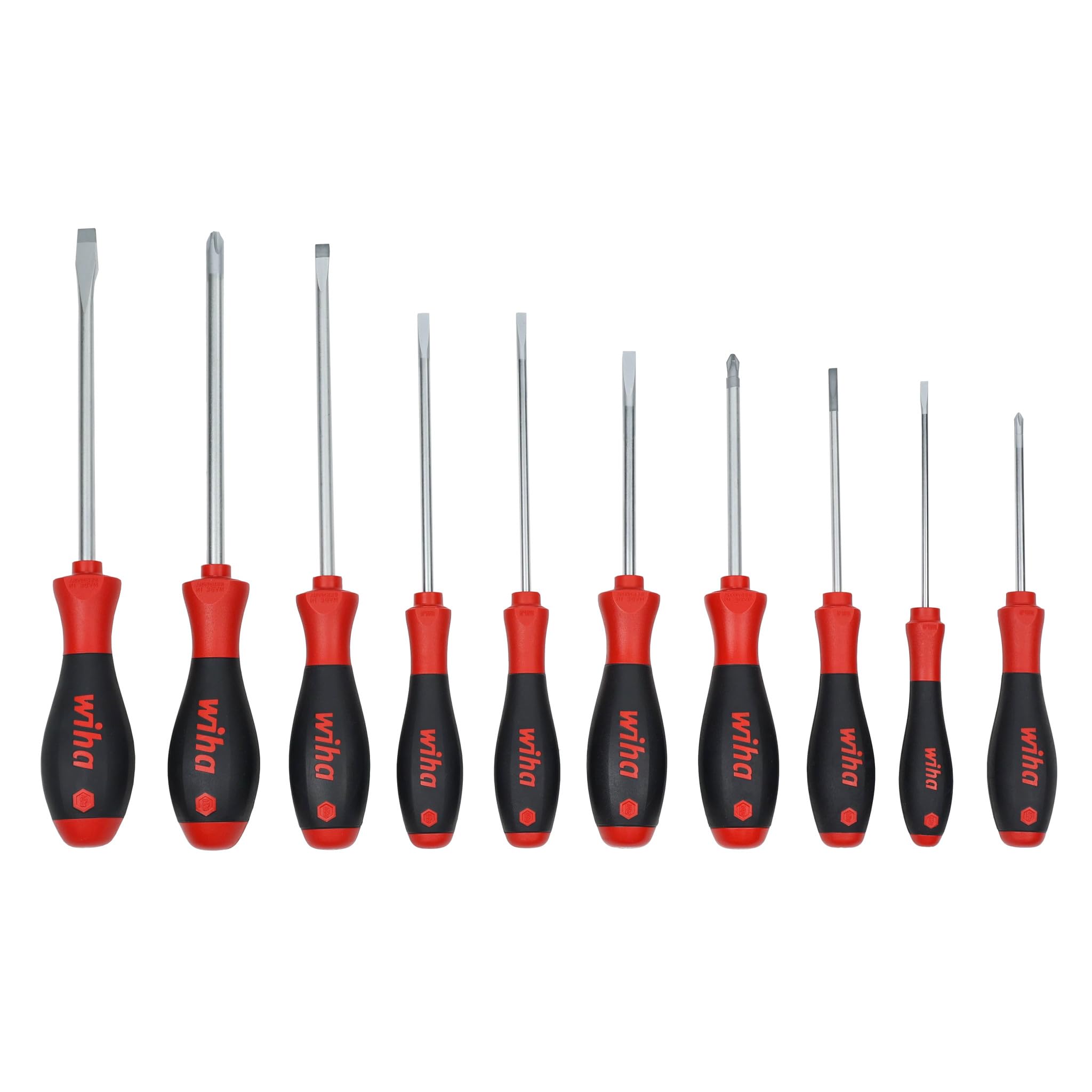 Wiha 30280 10 Piece SoftFinish Cushion Grip Screwdriver Tray Set