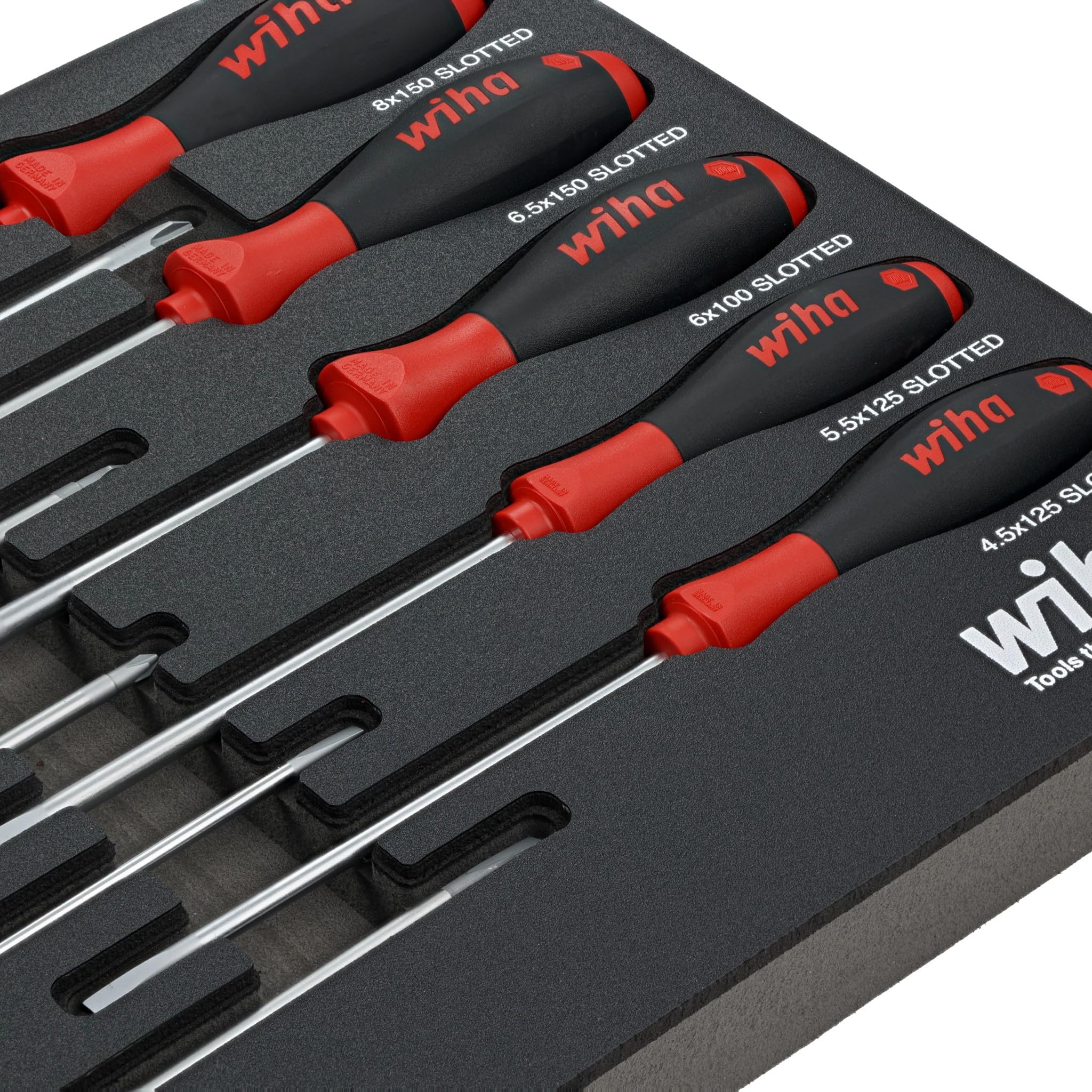 Wiha 30280 10 Piece SoftFinish Cushion Grip Screwdriver Tray Set