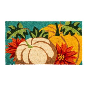 evergreen flag indoor outdoor décor for homes gardens and yards soft pumpkins coir mat