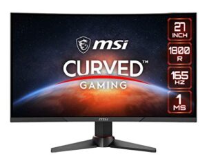 msi mag270vc2, 27" gaming monitor, 1920 x 1080 (fhd), va 165hz, freesync, hdmi, displayport, tilt, swivel, height adjustable