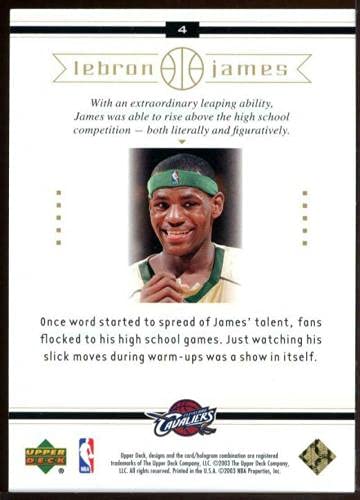 2003 Upper Deck #4 Center of Attention Lebron James Rookie Card - Basketball Slabbed Rookie Cards