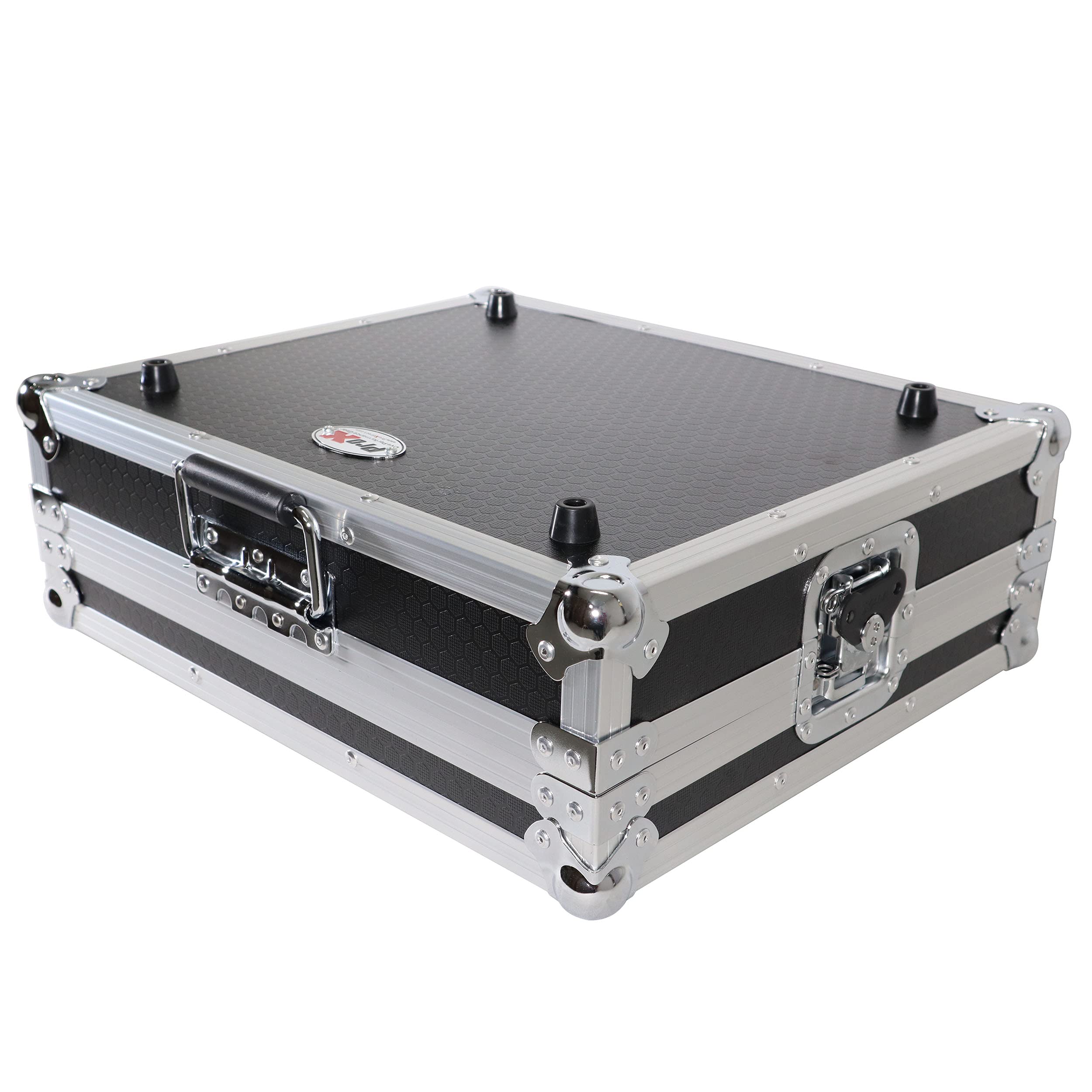 ProX X-PRIMEGO ATA Style Flight Travel hard Case for Denon DJ Prime Go Digital Controller - Silver On Black