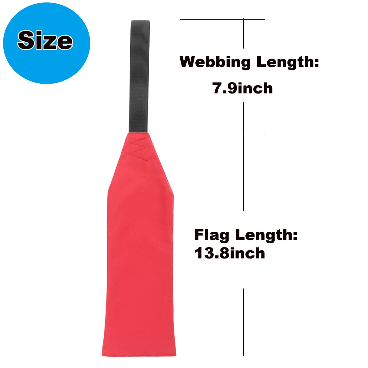 YUNNLEZT Kayak Red Flag Travel Warning Flag with Webbing Fit for Kayaks Canoes Trucks Accessories on The Water