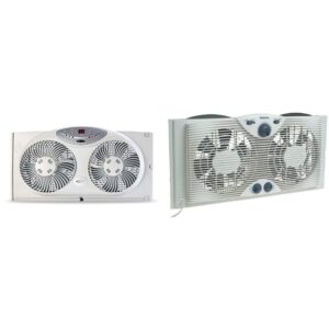 bionaire premium digital twin window fan with remote control | holmes dual blade twin window fan