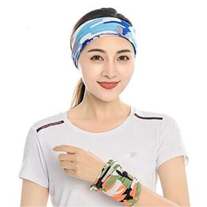 VOKOLY 4pcs Summer UP Protection Face Cover Breathable Camo Headwear Scarf for Camping Running Cycling Fishing Outdoor Activities (SA05C-4)