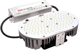 ostek 120w led shoebox retrofit kits, e39 mogul base 5000k shoebox retrofit lights replacement for high bay, area parking lot, street, wall pack light.ul & dlc premium (120)