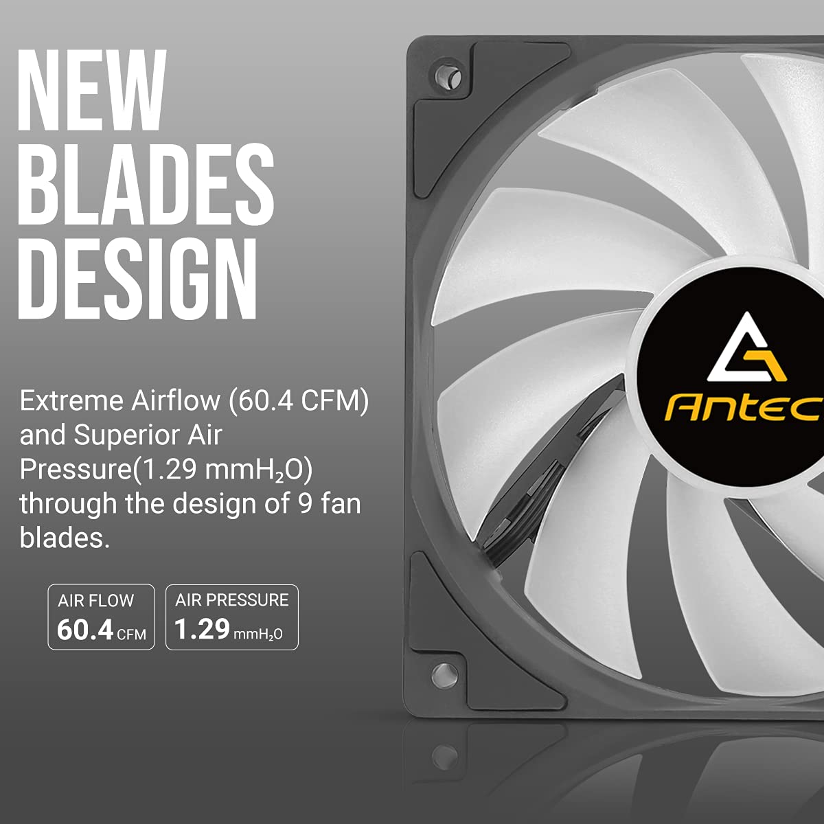 Antec RGB Fans, PWM 120mm Case Fan, PC Fan, 60.4CFM Extreme Airflow, 4 Pin RGB Connector, P12 Series 3 Packs