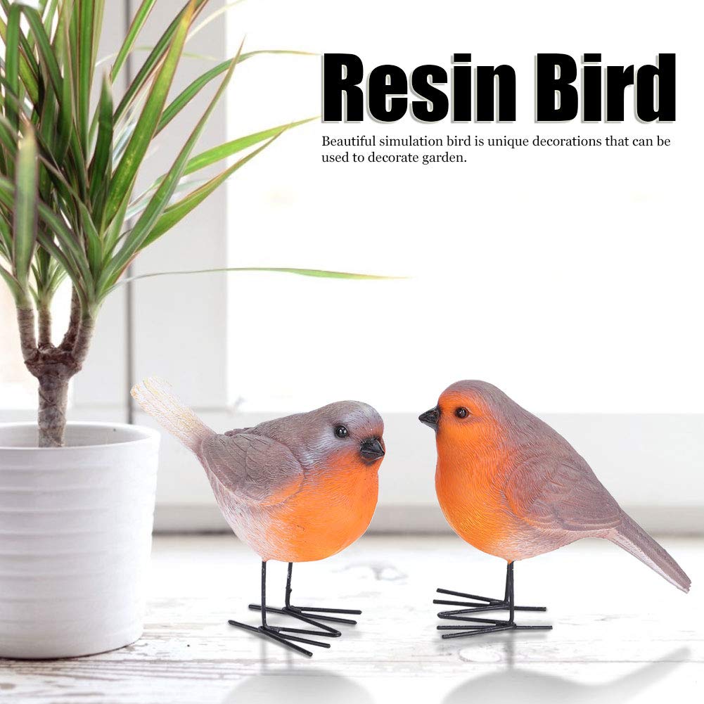 Fishlor Decor Birds Resin Bird, Bird Decor, Decorative Birds Resin Birds, Simulation for Balcony for Garden