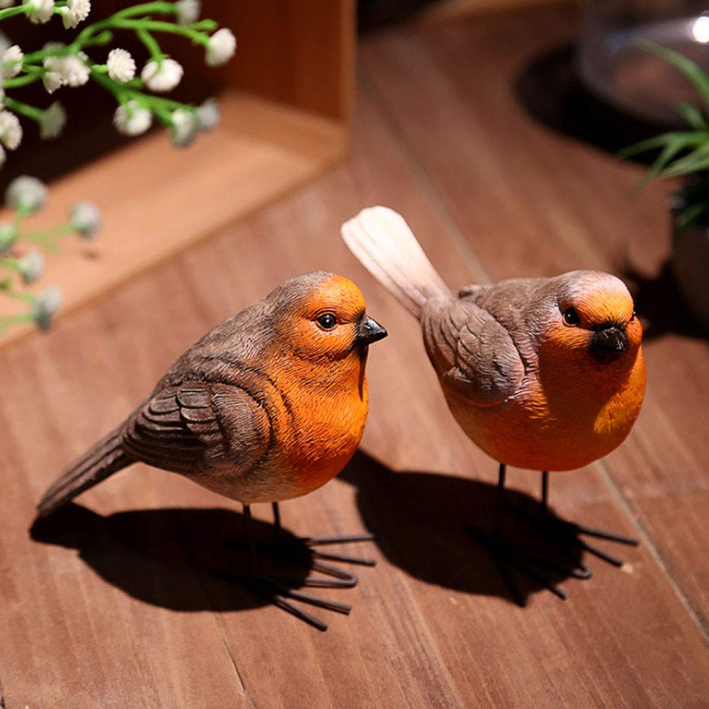 Fishlor Decor Birds Resin Bird, Bird Decor, Decorative Birds Resin Birds, Simulation for Balcony for Garden