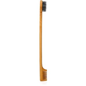 grannaturals edges brush and comb for edge control - sturdy bamboo handle - styling & gentle care tools - edge fixer for baby hairs - compact curling accessories for curly hair