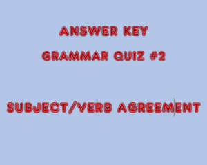 answers to grammar quiz 2