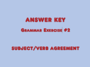 answer key to grammar lesson 2