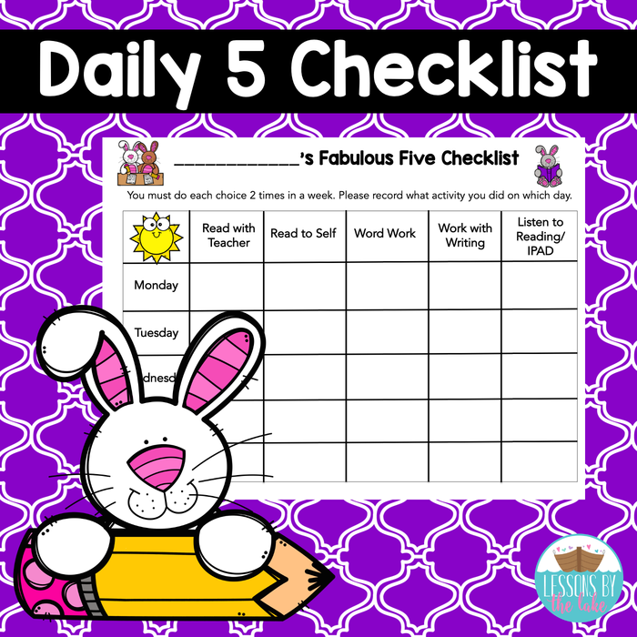 Daily 5 Checklist