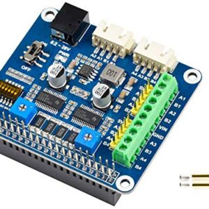 Stepper Motor HAT for Raspberry Pi 4B/3B+/2B/B+/Zero/W/WH/and Jetson Nano,DRV8825 Motor Controller Drives Two Stepper Motors, Up to 1/32 Microstepping,Use for 3D Printer,Sculpturing Machine etc