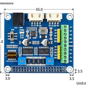 Stepper Motor HAT for Raspberry Pi 4B/3B+/2B/B+/Zero/W/WH/and Jetson Nano,DRV8825 Motor Controller Drives Two Stepper Motors, Up to 1/32 Microstepping,Use for 3D Printer,Sculpturing Machine etc