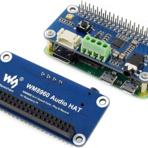 Audio HAT Module for Raspberry Pi 4B/3B+/3B/2B/B+/A+/Zero/Zero W/Pi Zero WH,WM8960 Hi-Fi Sound Card HAT Stereo CODEC, Play/Record