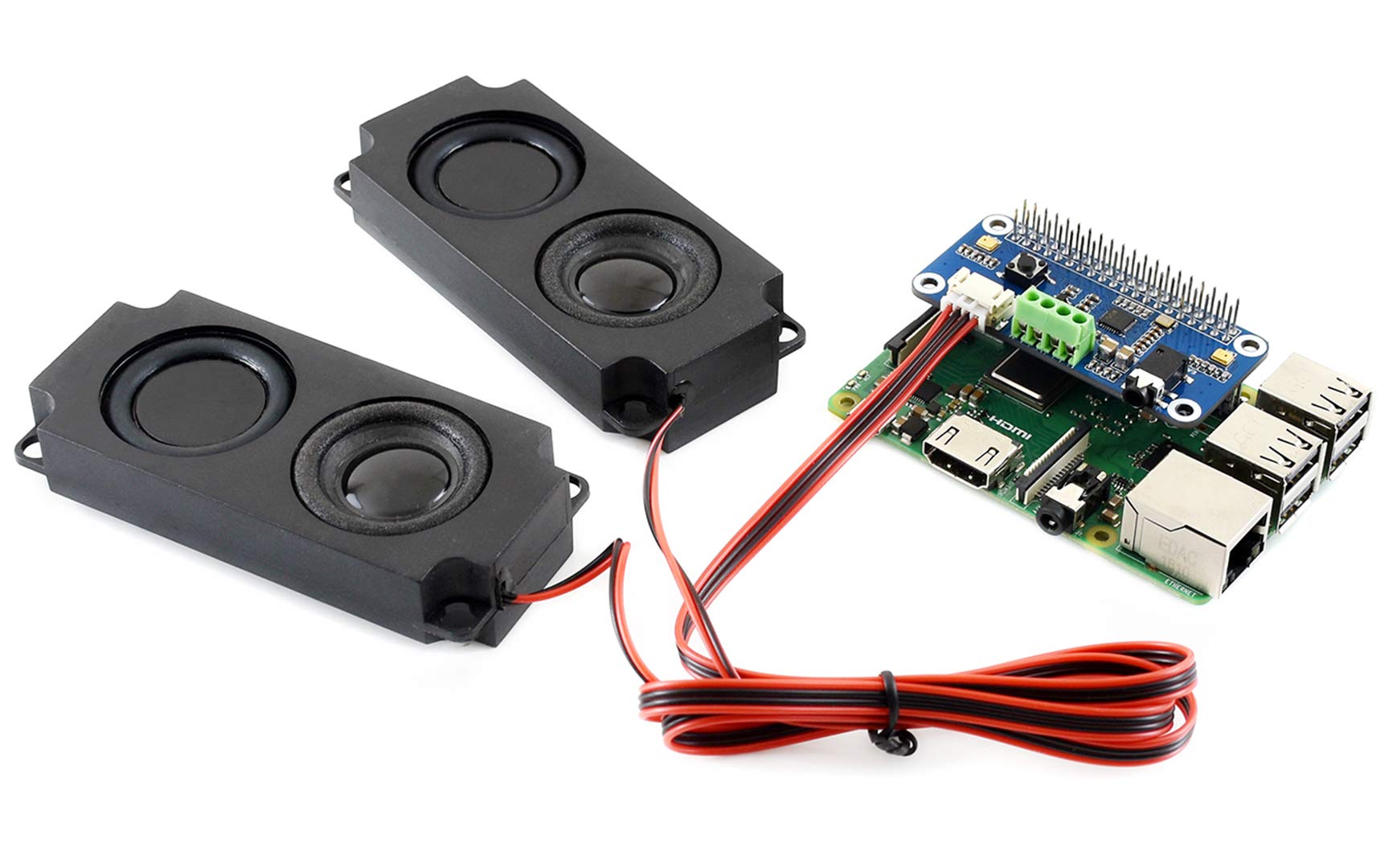 Audio HAT Module for Raspberry Pi 4B/3B+/3B/2B/B+/A+/Zero/Zero W/Pi Zero WH,WM8960 Hi-Fi Sound Card HAT Stereo CODEC, Play/Record