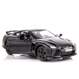 bdtctk 1/36 scale gtr r35 supercar model toy zinc alloy die-cast pull back vehicles kid toys for 4 5 6 years old boy girl gift (black)