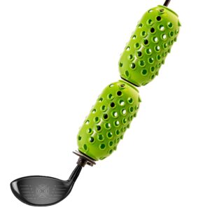 AERO-SWING - Air Resistance Pineapple Kit - Training Aid and Warm Up Equipment - Improves Swing Speed & Accuracy, Adjustable Pineapples - Uses Air Resistance, No Added Weights - 2 Units - Green