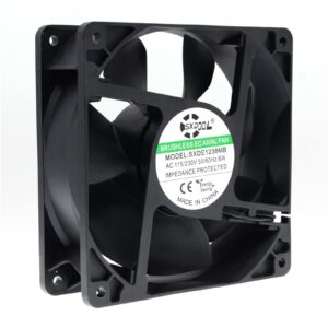 sxdool ec motor cooling fan, 120mm fan, 120mm 38mm ac 110v 115v 120v 220v 240v, dual ball bearing 3000rpm powerful