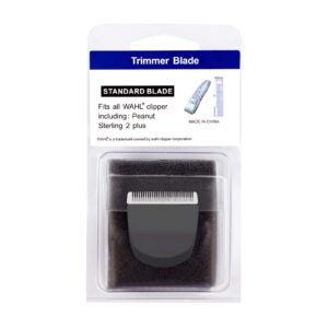 Audoc 2 Pack Black Professional Peanut Clipper/Trimmer Snap On Replacement Blades #2068-300-Fits Compatible with Professional Peanut Hair Clipper