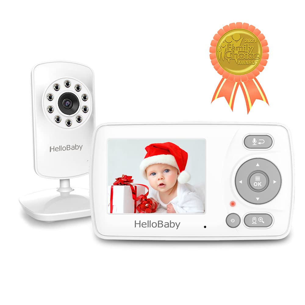 HelloBaby Video Baby Monitor with Camera and Audio, Monitor Baby Monitor Infrared Night Vision, VOX Mode