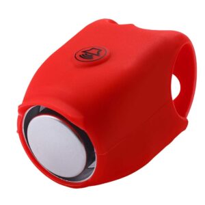 loud bike horn, 120db electric bell waterproof cycle horn with 4 colors for kids, adults, road and mountain bike(red)