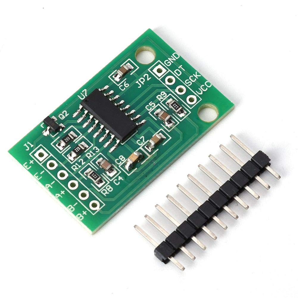 Load Cell Amplifier, 5Pcs HX711 Dual-Channel 24 Bit Weight Weighing Load Cell Conversion Module Accessory with Pin Header, Pressure Sensor