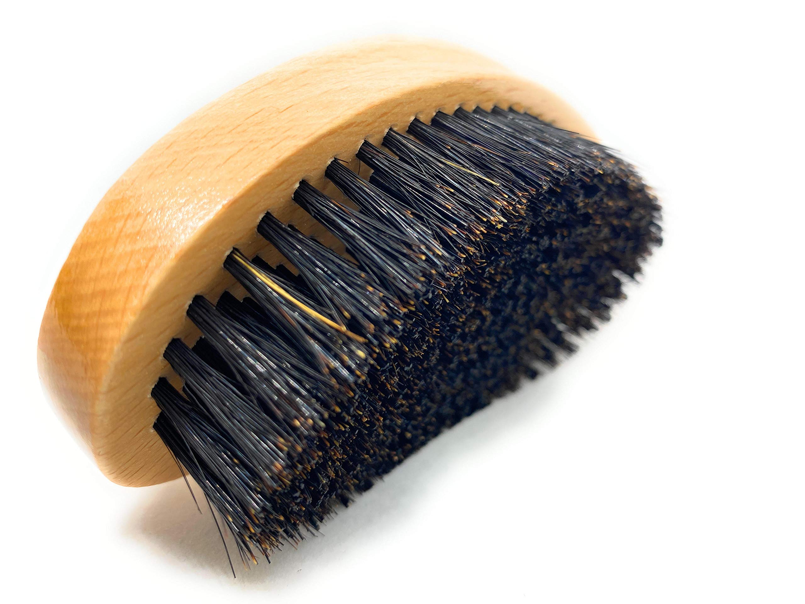 THEFANSI Original Beard Brush for Men With 100 First Cut Boar Bristles. Made in Pear Wood and Firm Bristles. THEFANSI Hair Brush Keeps hair clean, healthy, shiny and protected