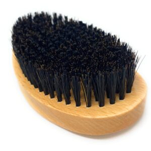 THEFANSI Original Beard Brush for Men With 100 First Cut Boar Bristles. Made in Pear Wood and Firm Bristles. THEFANSI Hair Brush Keeps hair clean, healthy, shiny and protected